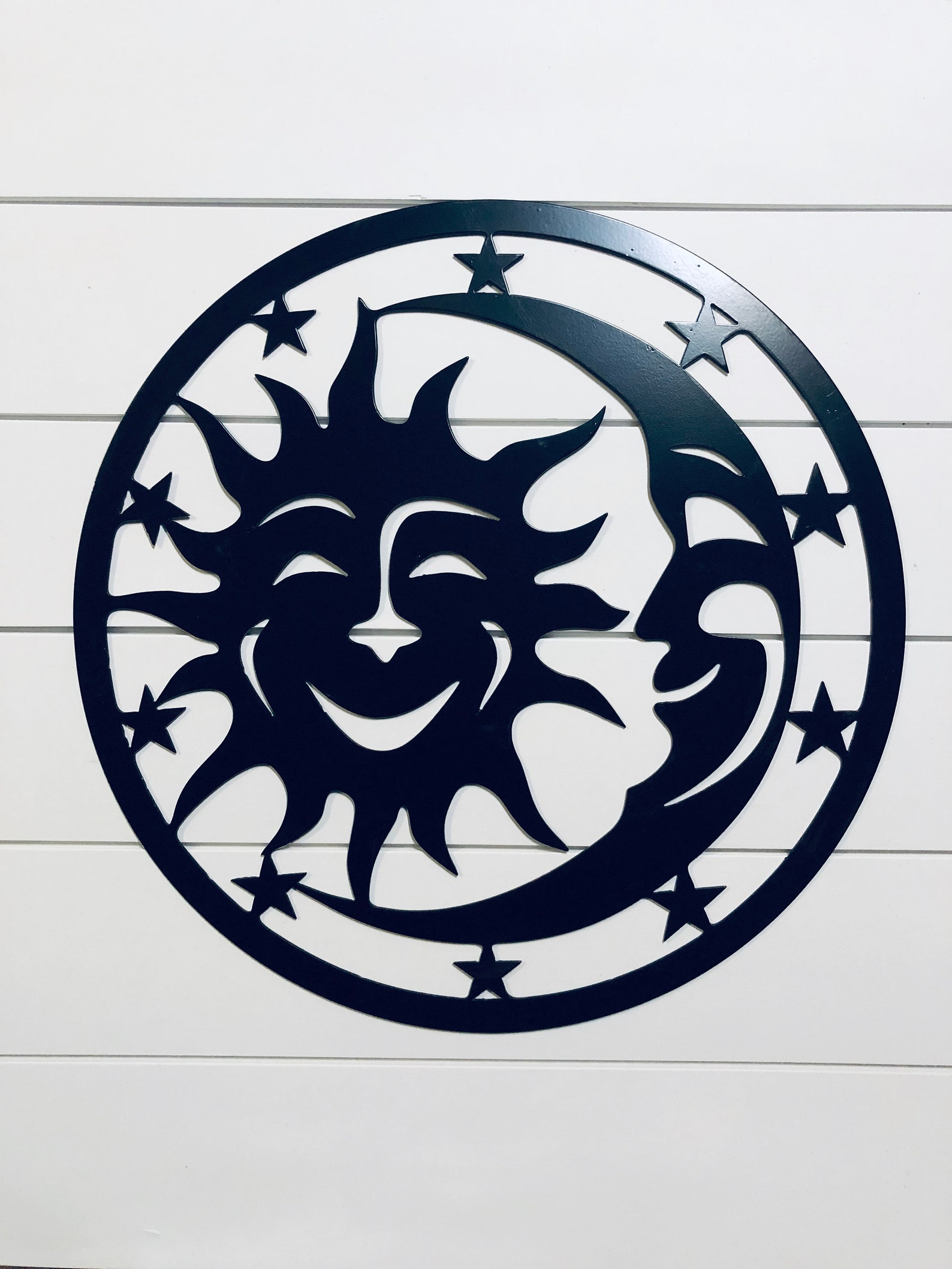 Large Sun and Moon Metal Sign Sun Moon Outdoor Decor Home | Etsy