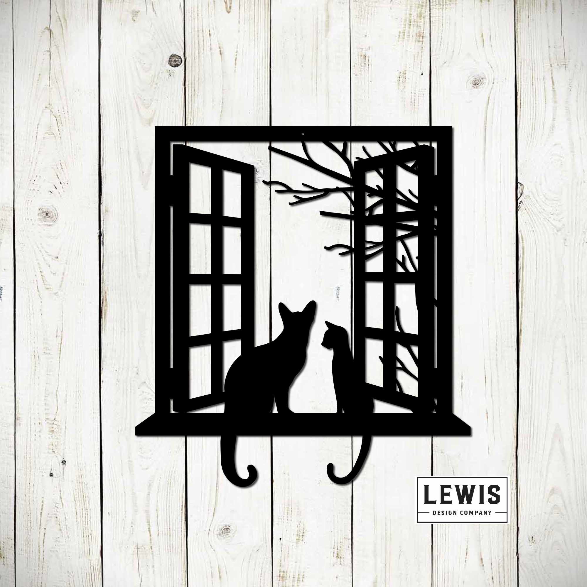 Cats in Window Wall Art, Cat Metal Wall Art, Cat Decor, Cat Gift, Cats ...