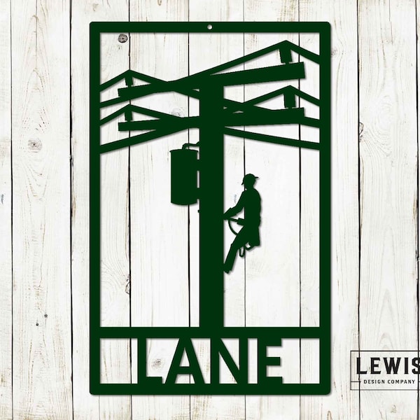 Power Lineman Metal Art - Etsy