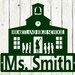School House Custom Name Metal Sign, Classroom Custom Sign ...