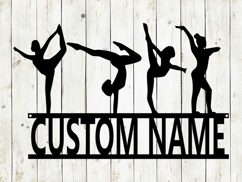 Gymnastics Custom Monogram Name Metal Sign Gymnastics - Etsy