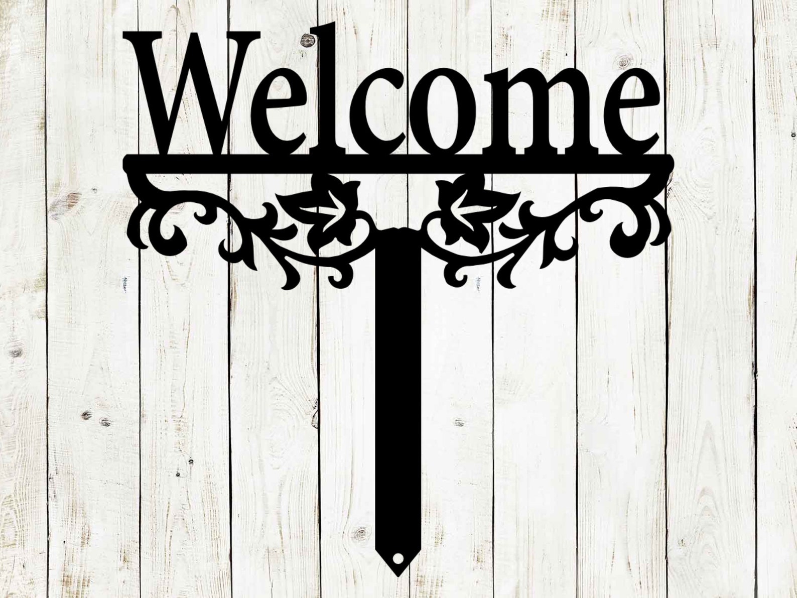Welcome Yard Stake Metal Sign Garden Stake Garden Art Metal - Etsy