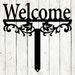 Welcome Yard Stake Metal Sign, Garden Stake, Garden Art, Metal Yard Art ...