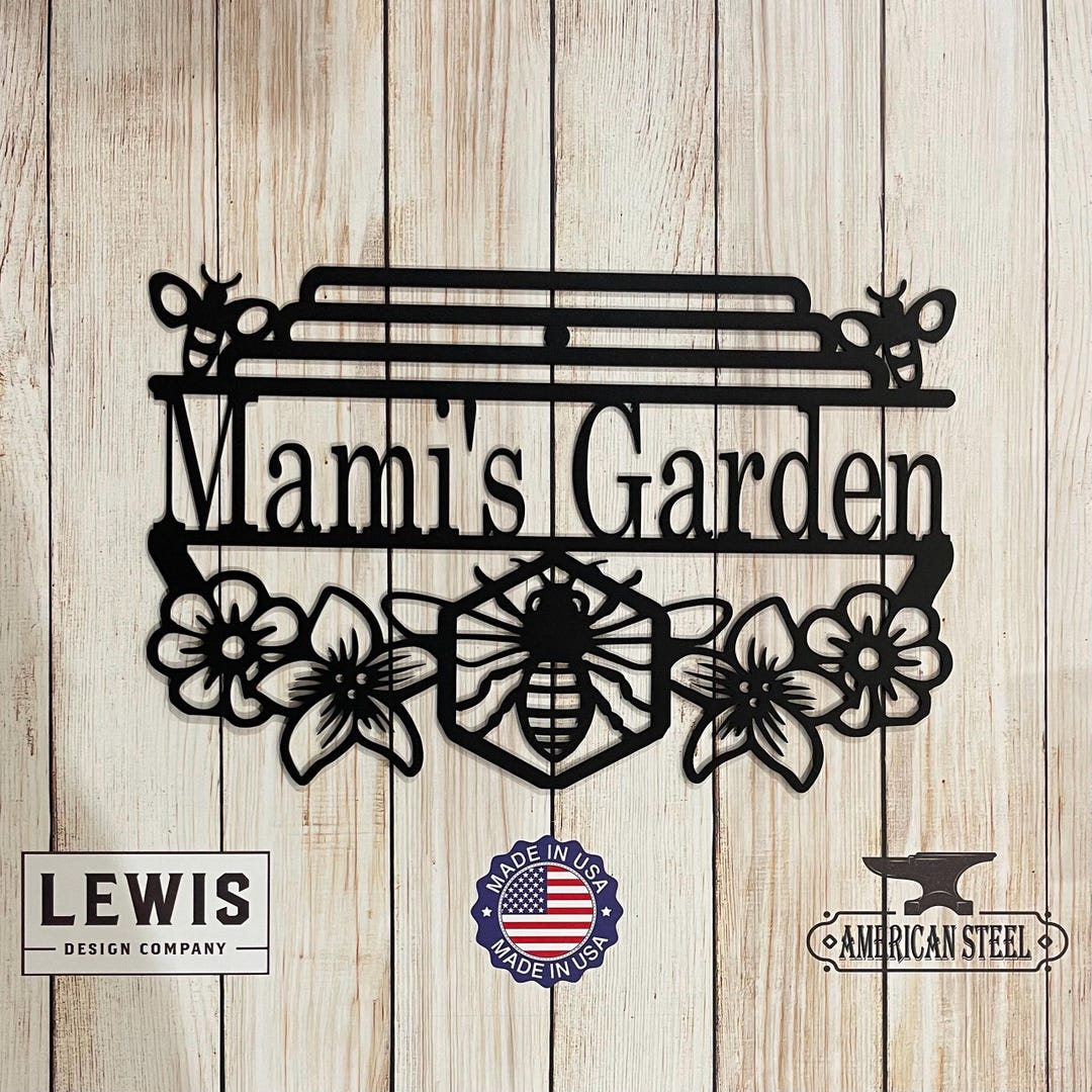 Custom Bee Garden Hanging Sign, Personalized Garden Sign, Garden ...