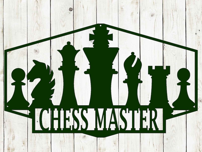 Chess Custom Name Metal Sign Kids Room Decor Chess Sign - Etsy
