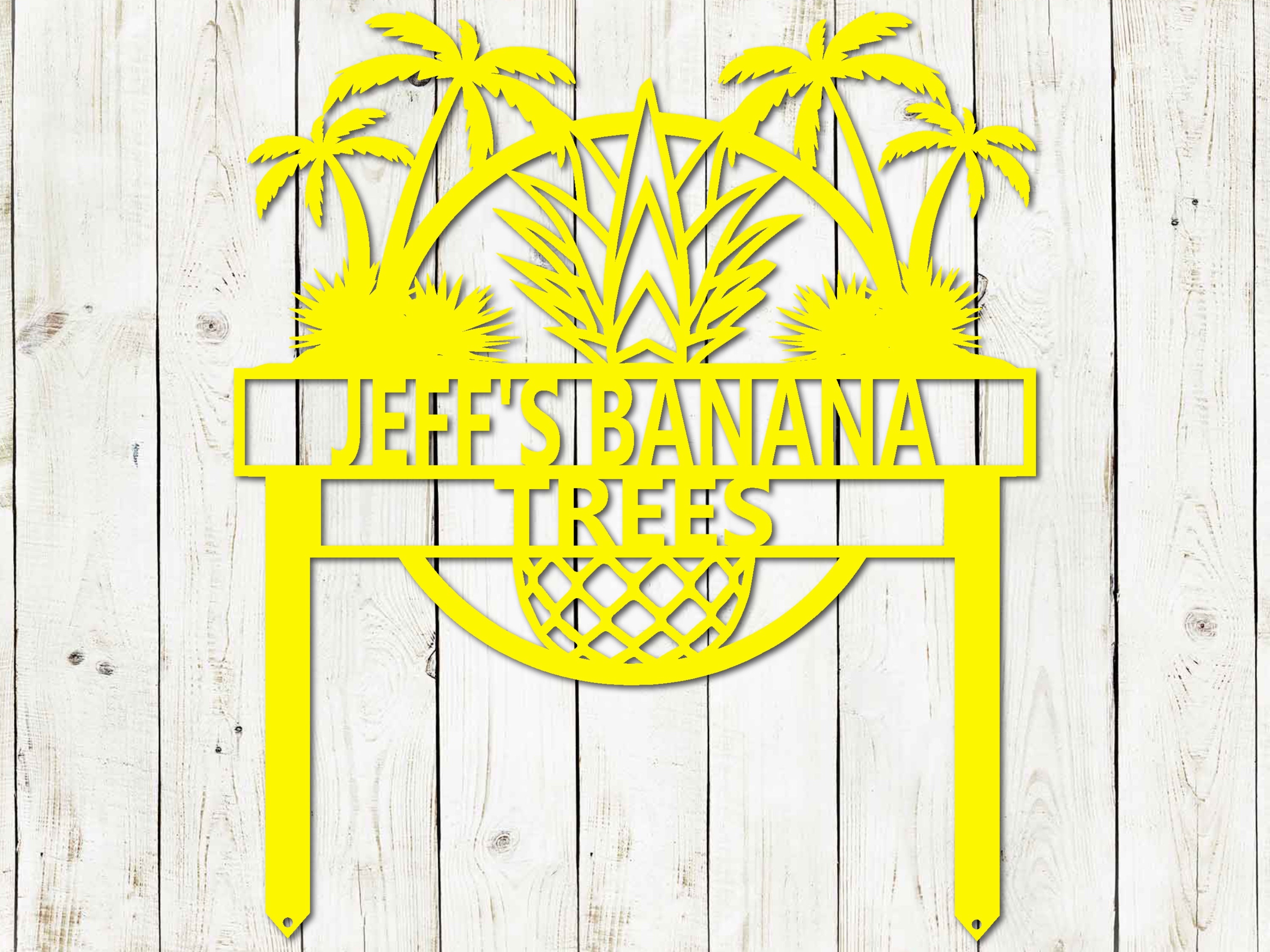 Custom Tropical Garden Sign Garden Sign Beach House Garden | Etsy