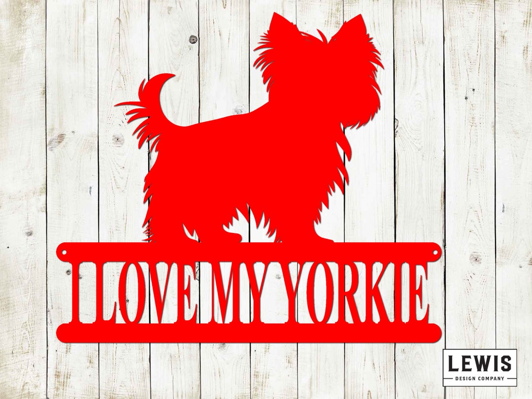 Yorkshire Terrier Wall Sign With Custom Name, Metal Sign, Yorkie Sign ...