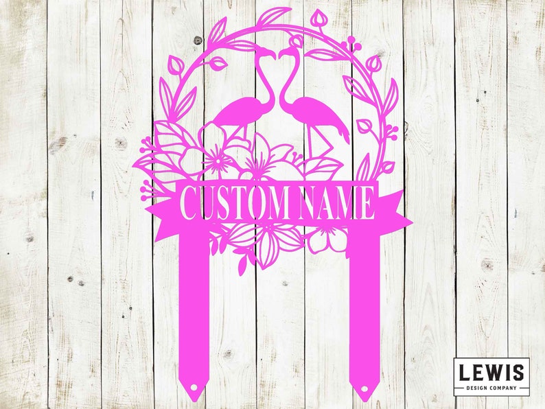 Custom Flamingo Metal Stake Sign, Personalized Flamingo Sign, Beach ...