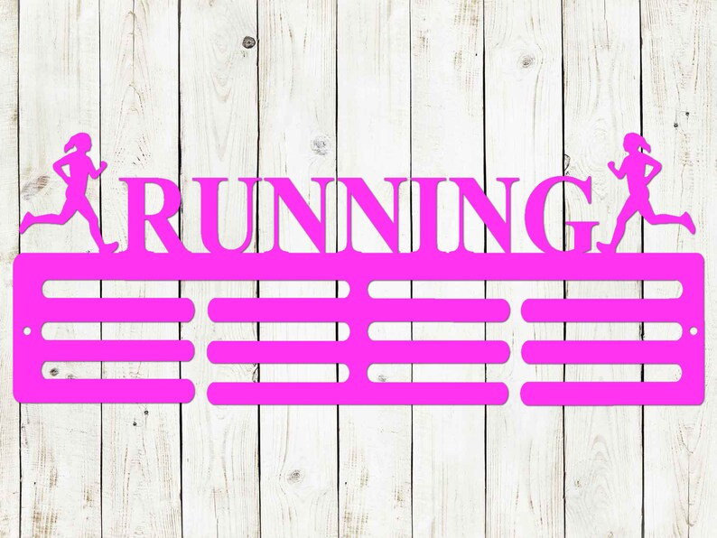 Running Custom Name Medal Hanger Monogram - 12 Rungs for Medals ...