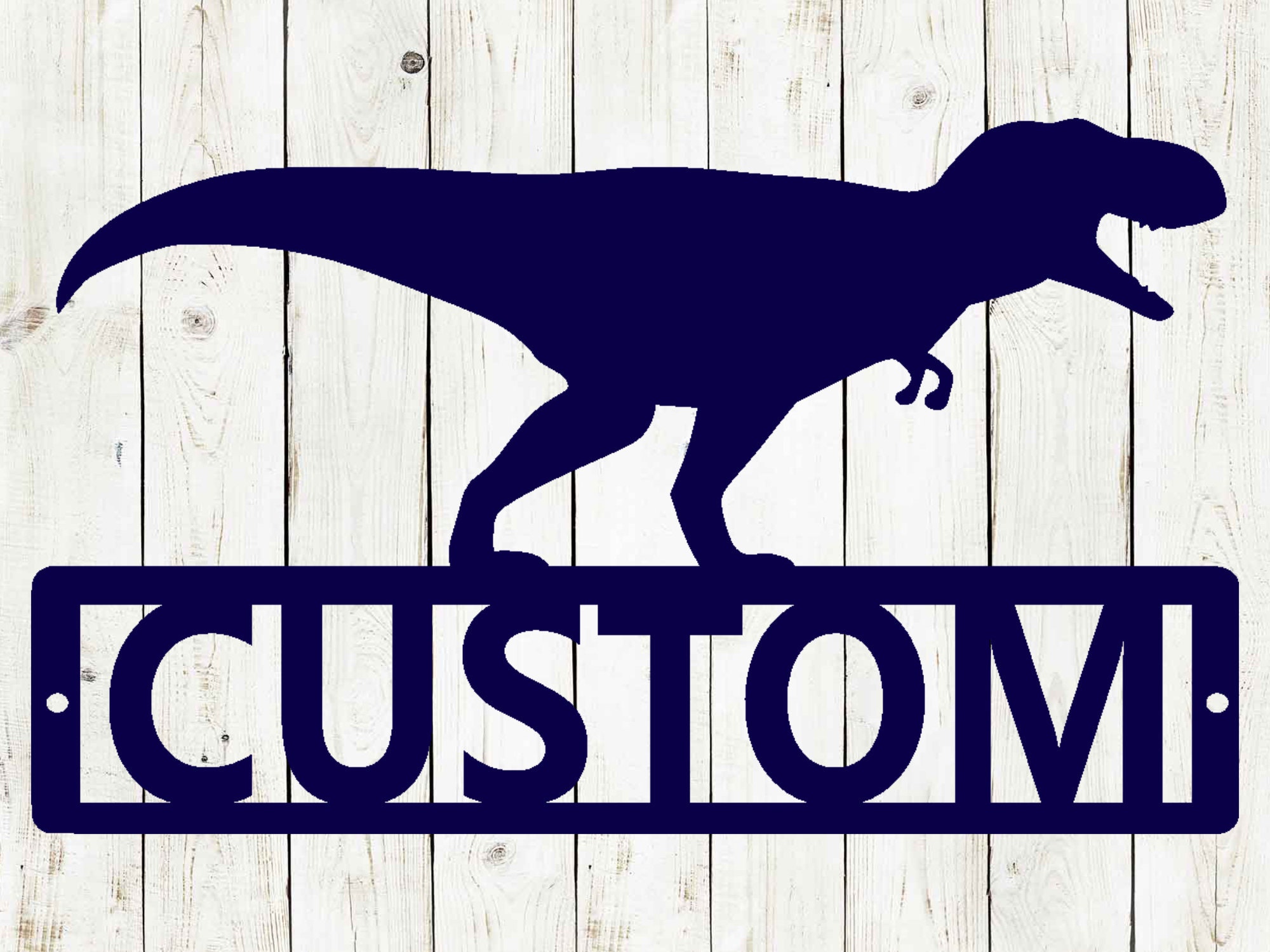 T-rex Custom Name Metal Sign Kids Room Decor Home Decor - Etsy