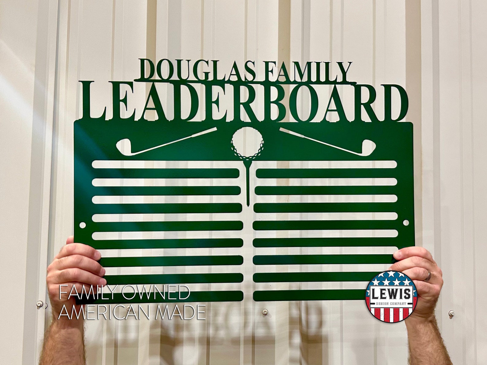 Golf Scorecard Display With Clubs Custom Name Metal Sign - Scorecard ...