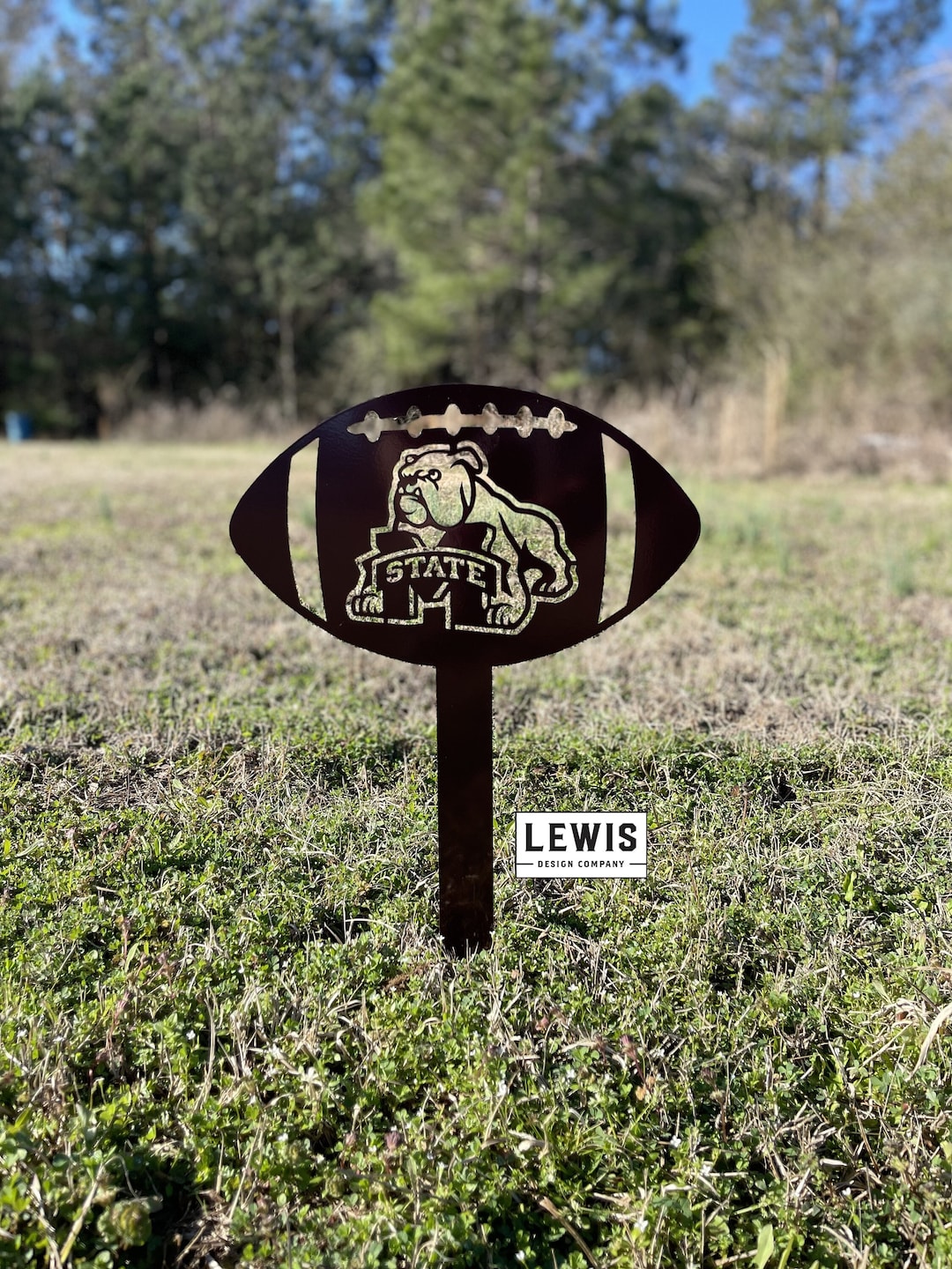 Mississippi State Bulldogs Football Stake Metal Sign, Football Sign ...