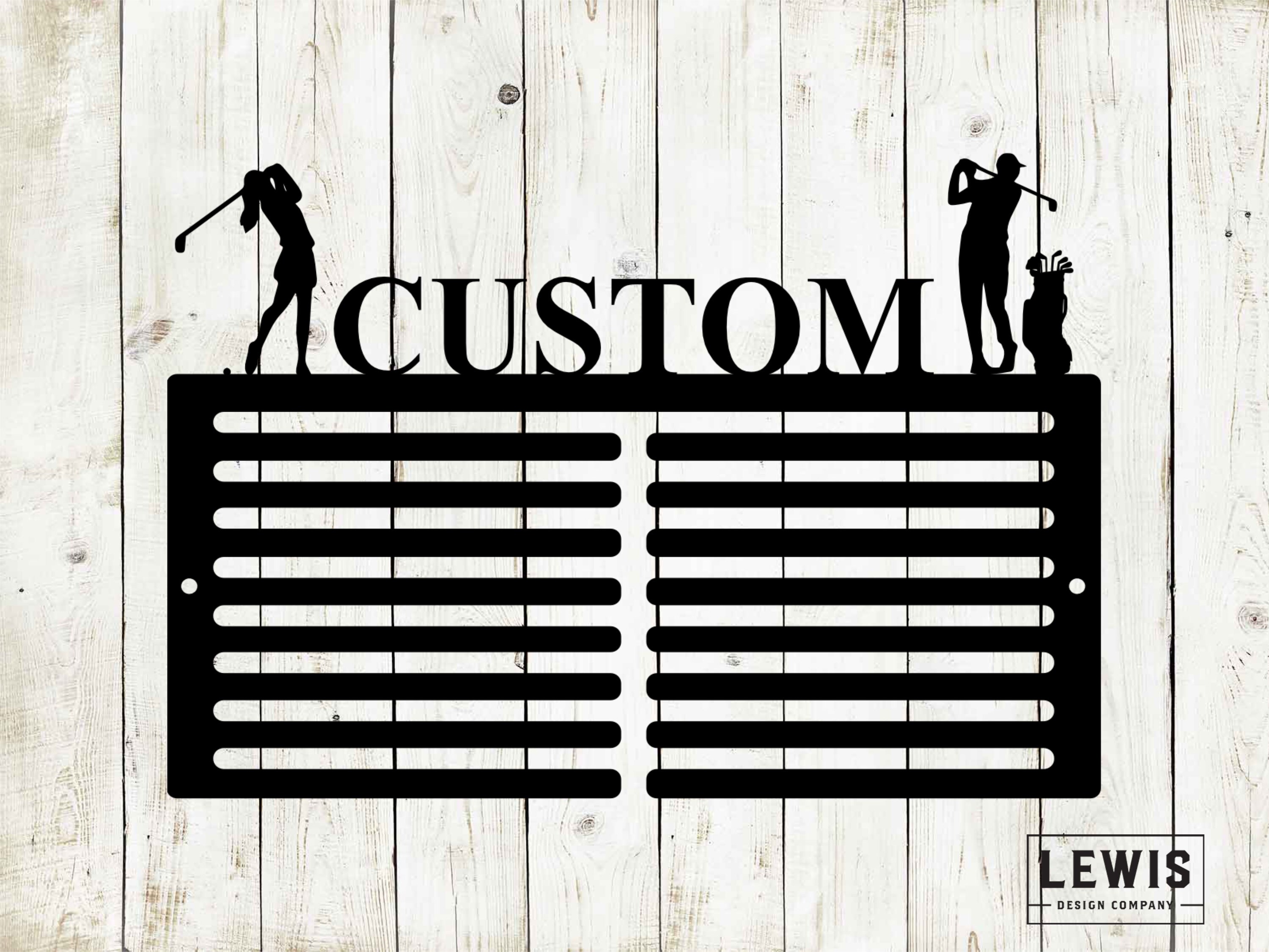 Golf Scorecard Display With Players Custom Name Metal Sign - Scorecard ...