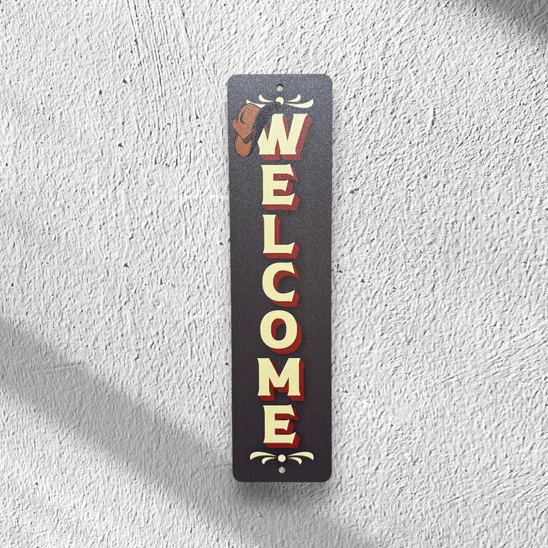 Western Welcome Sign, Custom Metal Powder Coated & Printed Name Sign - Etsy