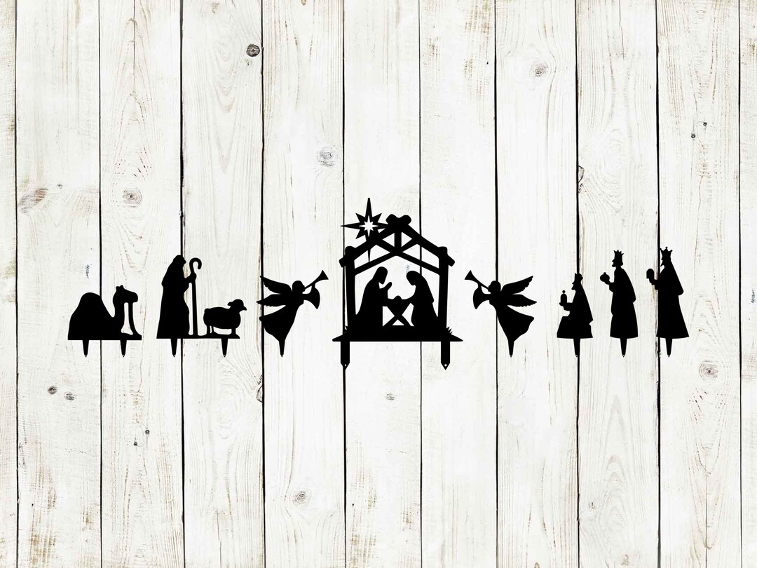 Nativity Set Metal Yard Sign, Nativity Set, Nativity Scene, Manger ...
