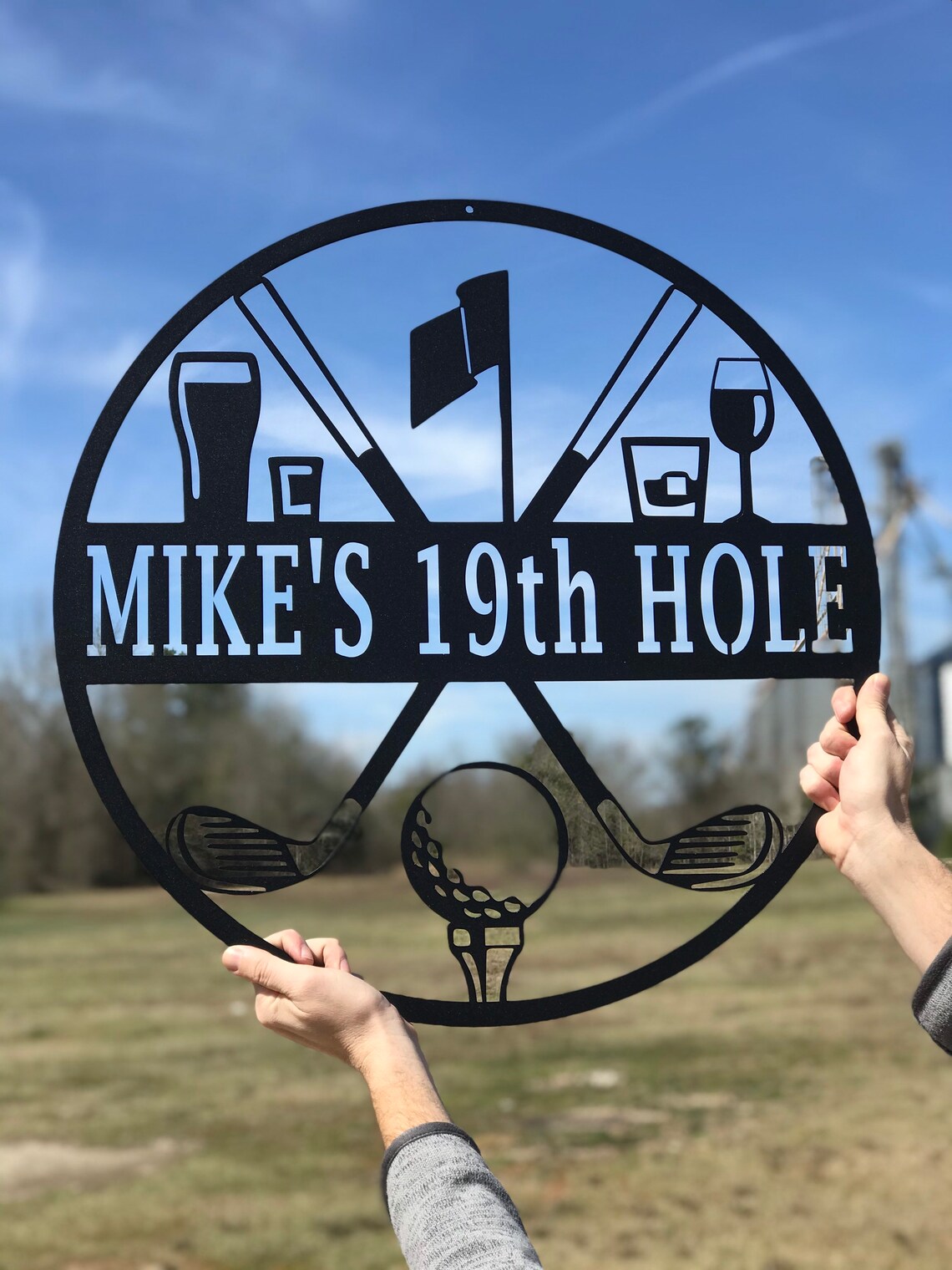 Golf 19th Hole Custom Name Metal Sign Golf Sign Bar Sign - Etsy