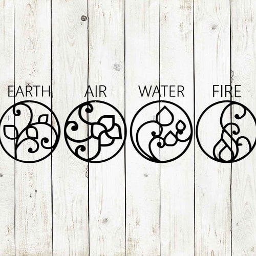 Four Elements Geometric Metal Wall Art / Housewarming Gift / - Etsy