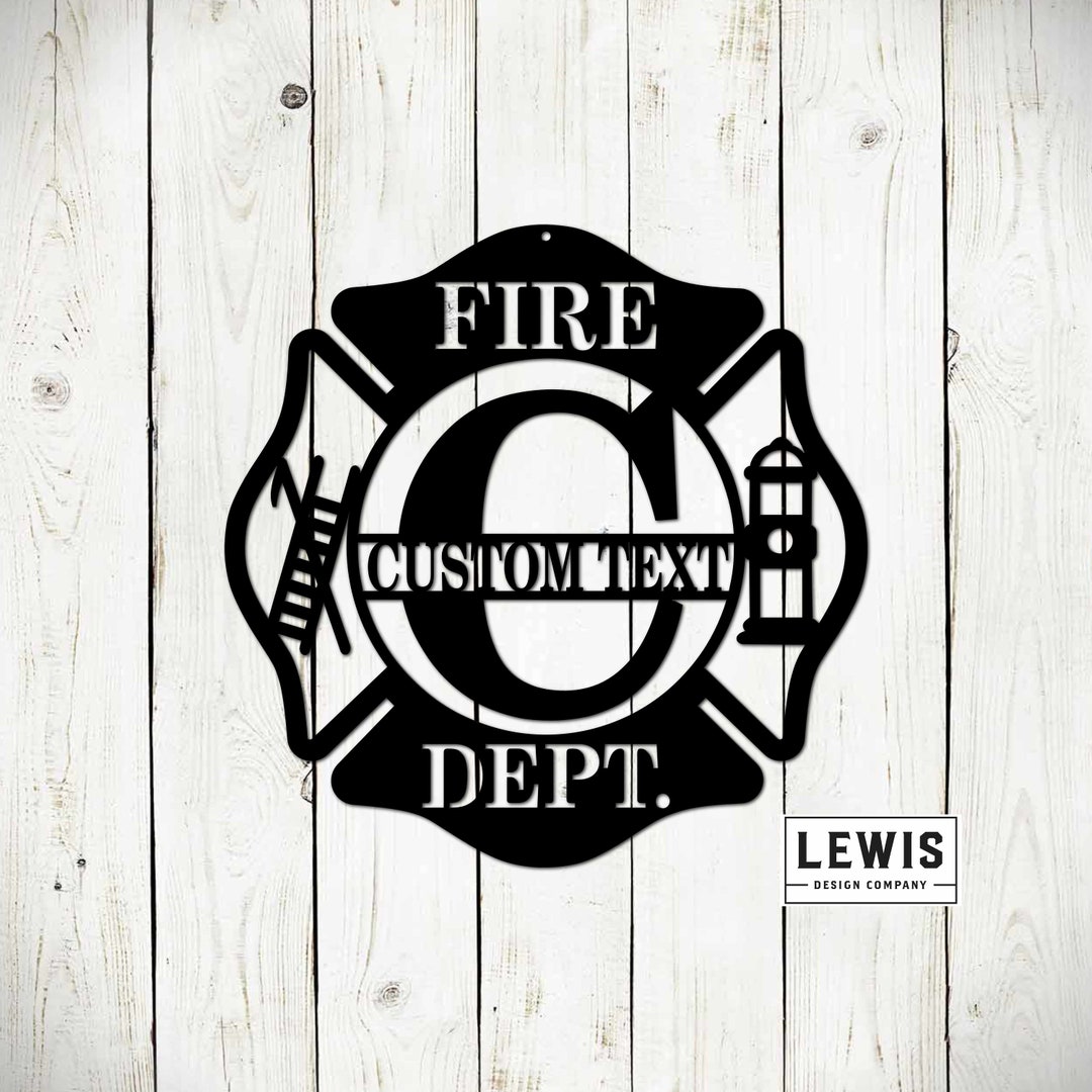 Firefighter Custom Metal Sign, Fire Department Sign, First Responder ...