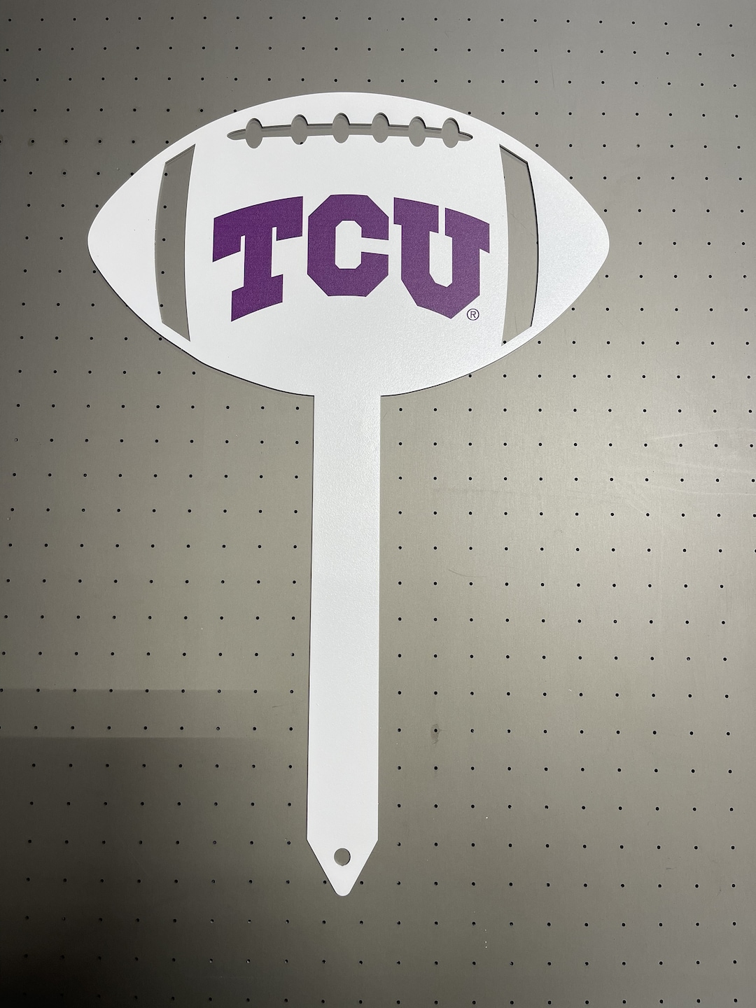 Texas Christian University Football Stake Metal Sign, Football Sign ...