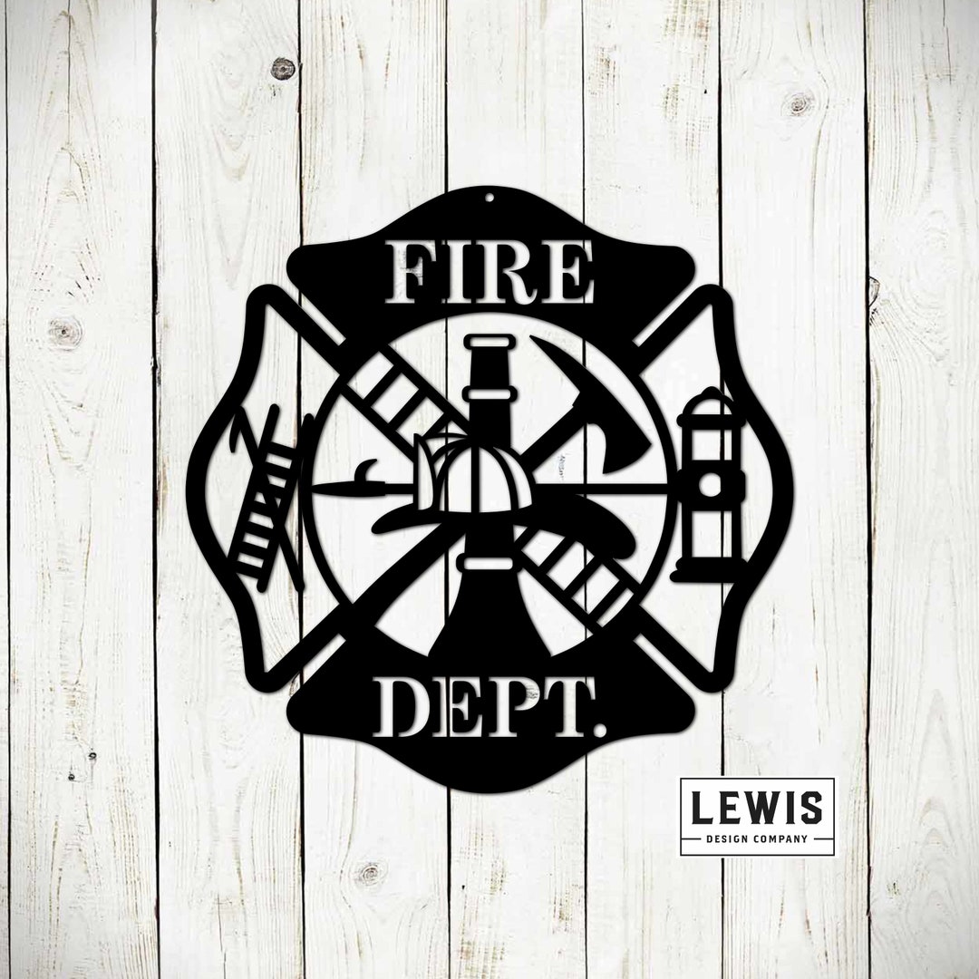 Fire Department Metal Sign, Firefighter Metal Sign, First Responder ...