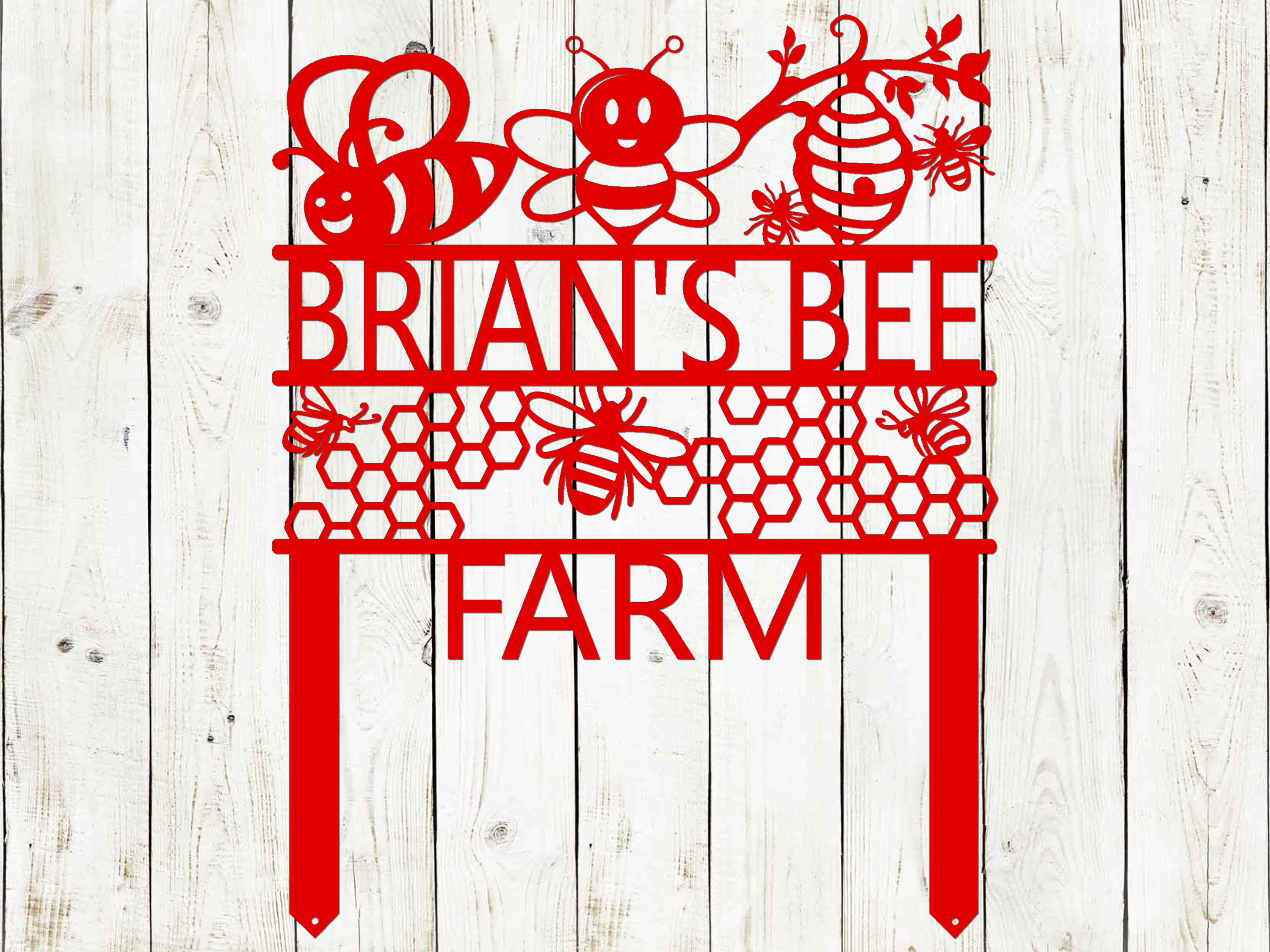 Custom Honey Bee Garden Sign Personalized Garden Sign Garden - Etsy