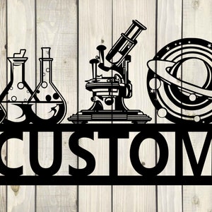 Science Custom Name Metal Sign, Classroom Custom Sign, Personalized ...