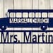 School Bus Custom Name Metal Sign, Classroom Custom Sign, Personalized ...
