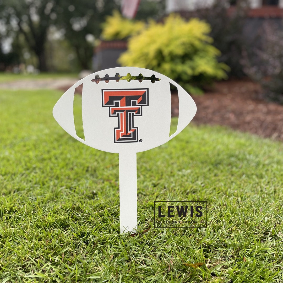 Texas Tech Football Stake Metal Sign, Football Sign, Football Yard Sign ...