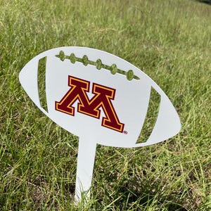 University of Minnesota Football Stake Metal Sign, Football Sign ...