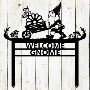 Custom Garden Gnome Sign, Personalized Garden Sign, Garden Gnome ...