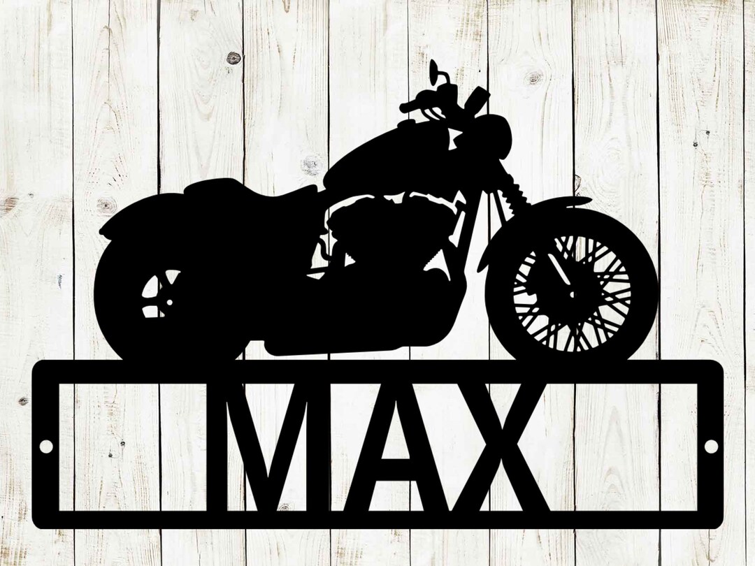 Motorcycle Custom Name Metal Sign, Chopper, Motorcycle, Chopper Sign ...