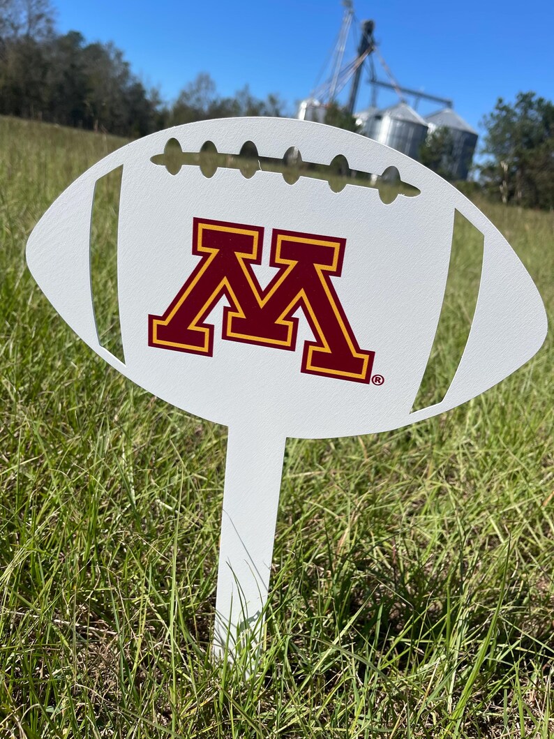 University of Minnesota Football Stake Metal Sign, Football Sign ...