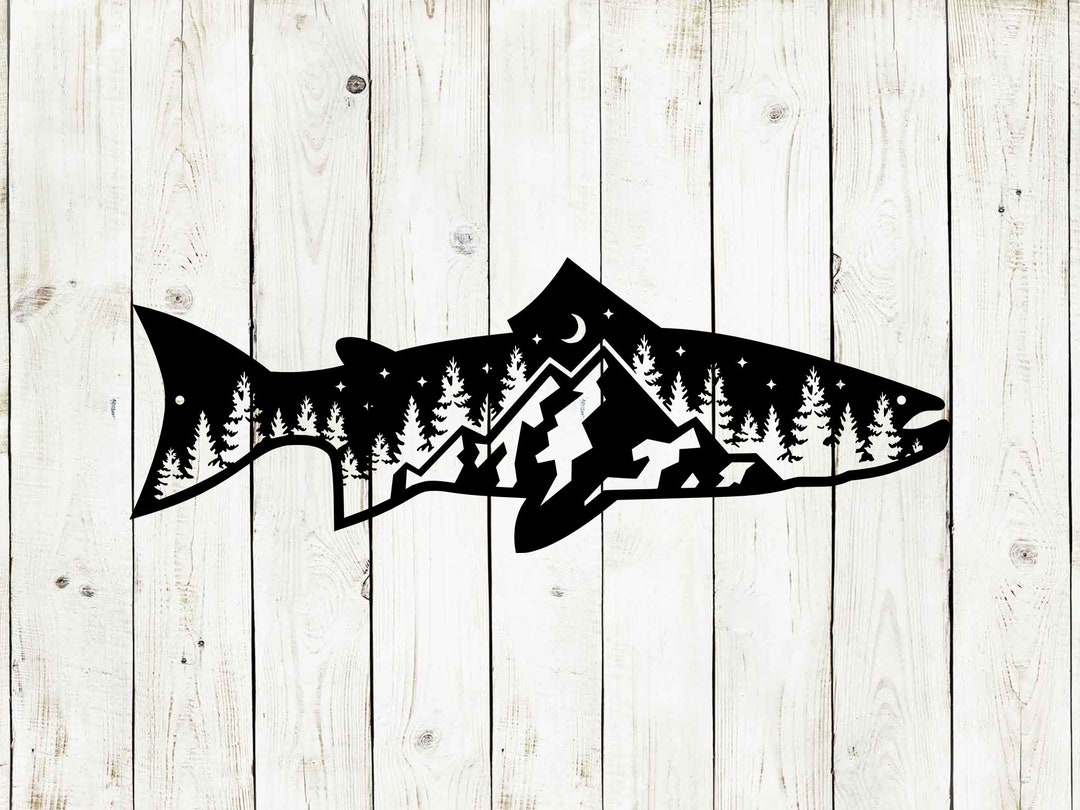 Trout Fish Metal Sign, Fishing Sign, Summer Outdoor Yard Decor ...