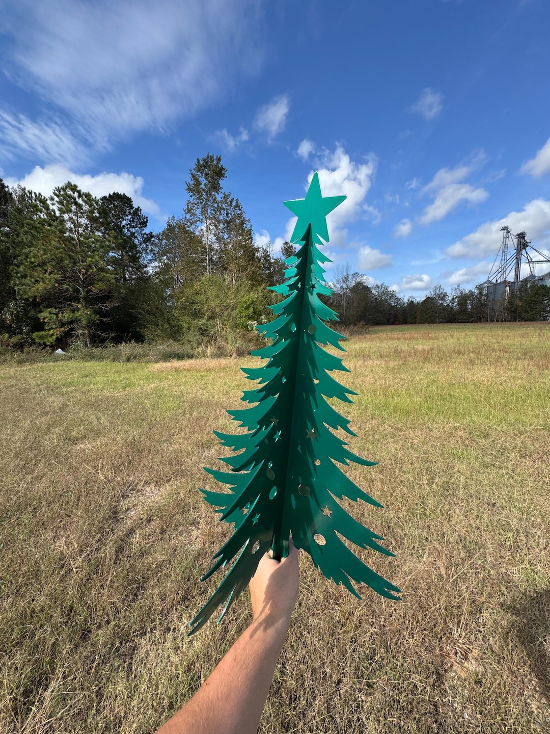 Christmas Tree Yard Stake, Metal Christmas Decor - Etsy