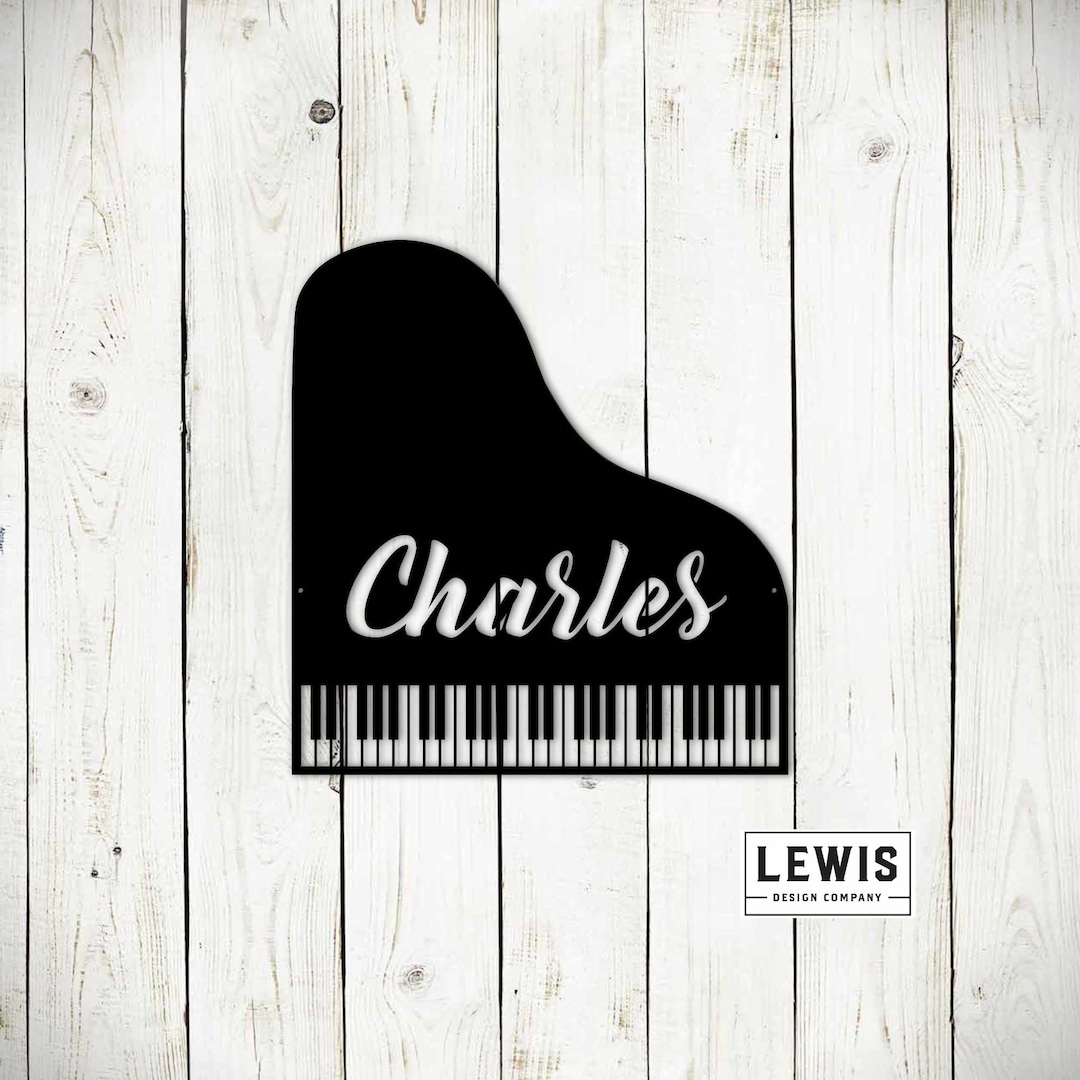 Custom Piano Metal Sign, Personalized Metal Piano Sign, Grand Piano ...