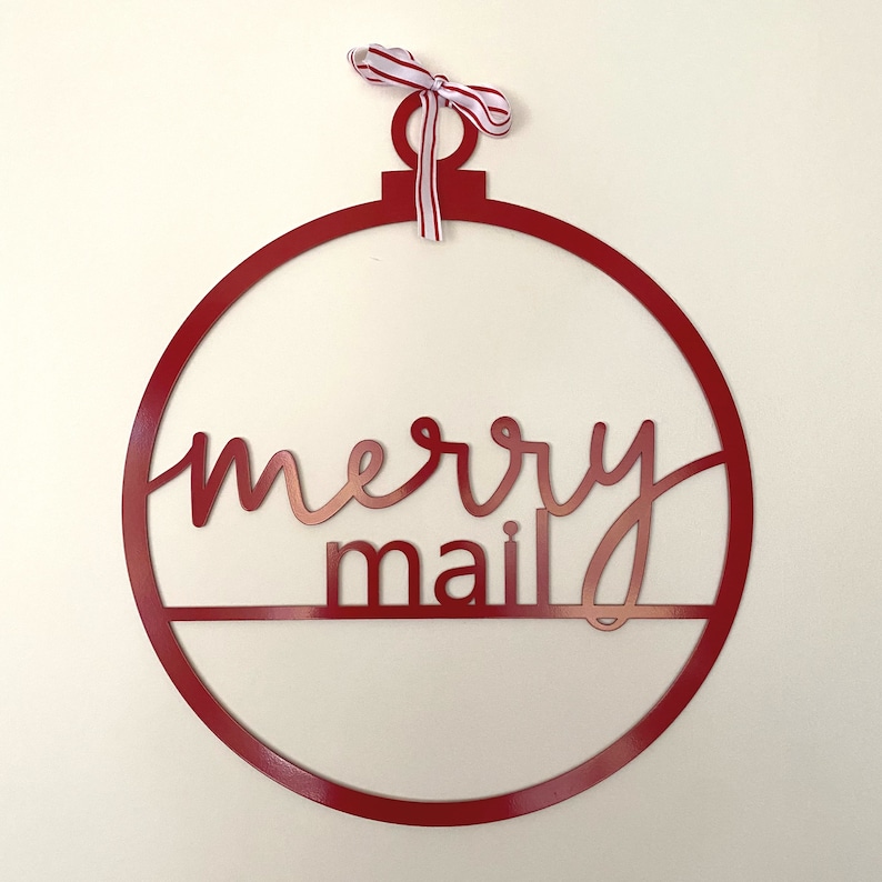 Merry Mail Christmas Metal Sign Christmas Card Photo Holder - Etsy