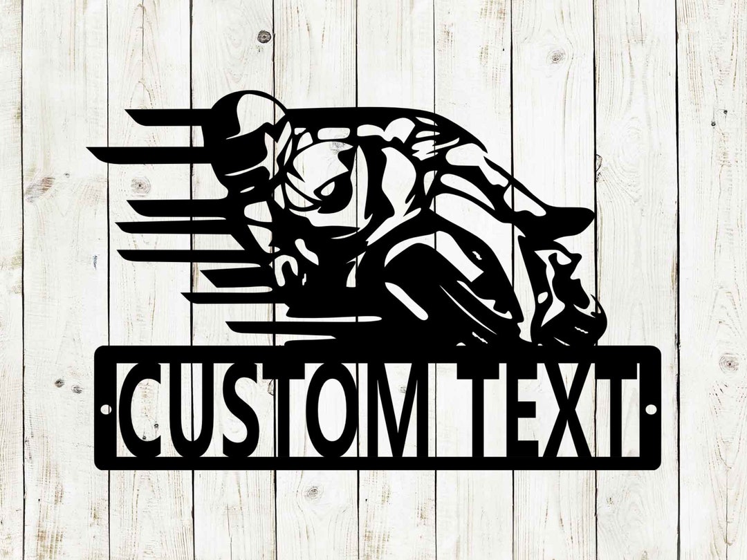 Motorcycle Racing Custom Name Metal Sign, Motorcycle, Moto GP Sign ...