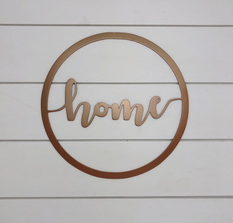 Home Circle Metal Sign Metal Wall Art Metal Signs Home | Etsy