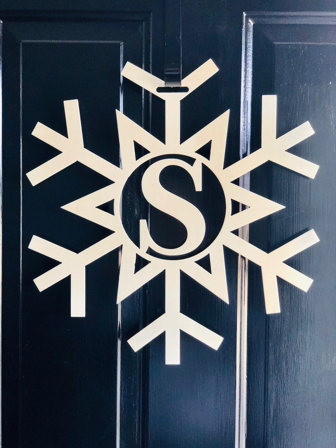 Monogram Snowflake Metal Sign, Snowflake Sign, Custom Snowflake, Winter ...