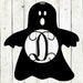 Ghost Custom Monogram Metal Sign, Halloween Door Hanger, Halloween ...