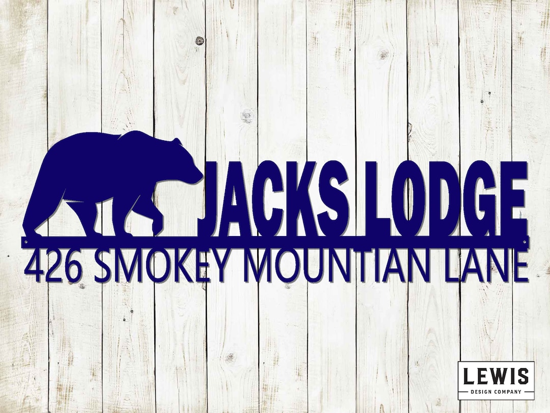 Custom Bear Hunting Metal Monogram, 2 Lines of Text, Bear Hunting ...