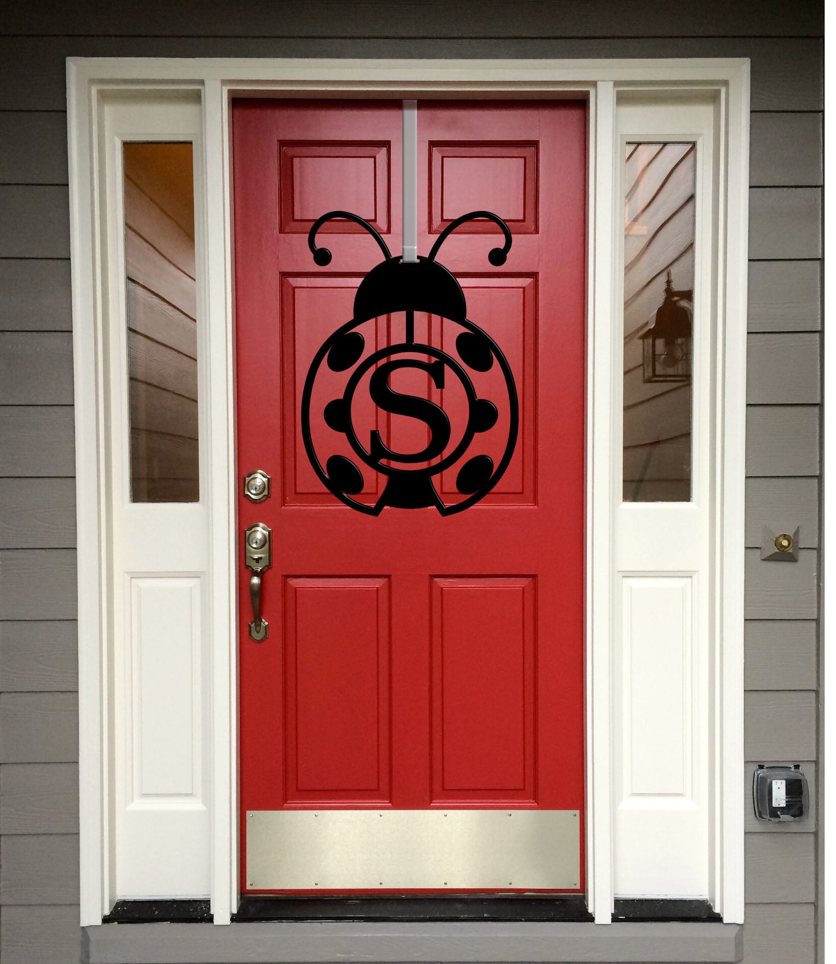 Lady Bug Monogram Door Hanger Lady Bug Door Hanger Metal | Etsy