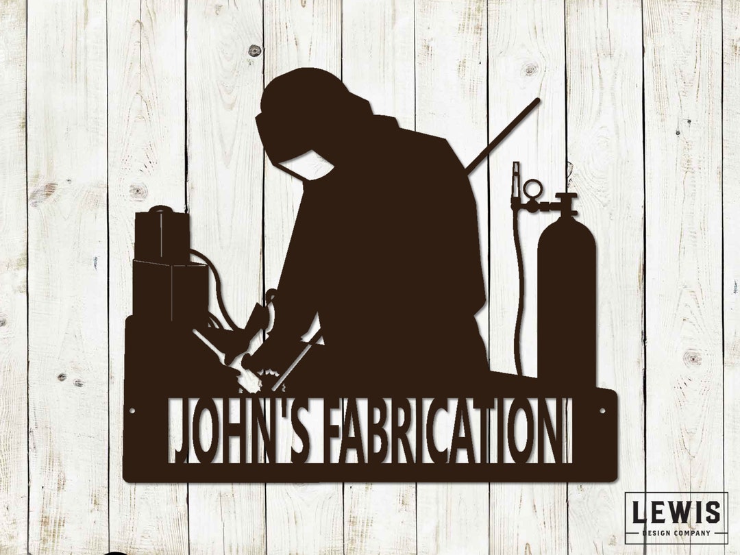 Fabrication/welding Custom Name Metal Sign - Garage Decor, Shop Decor ...