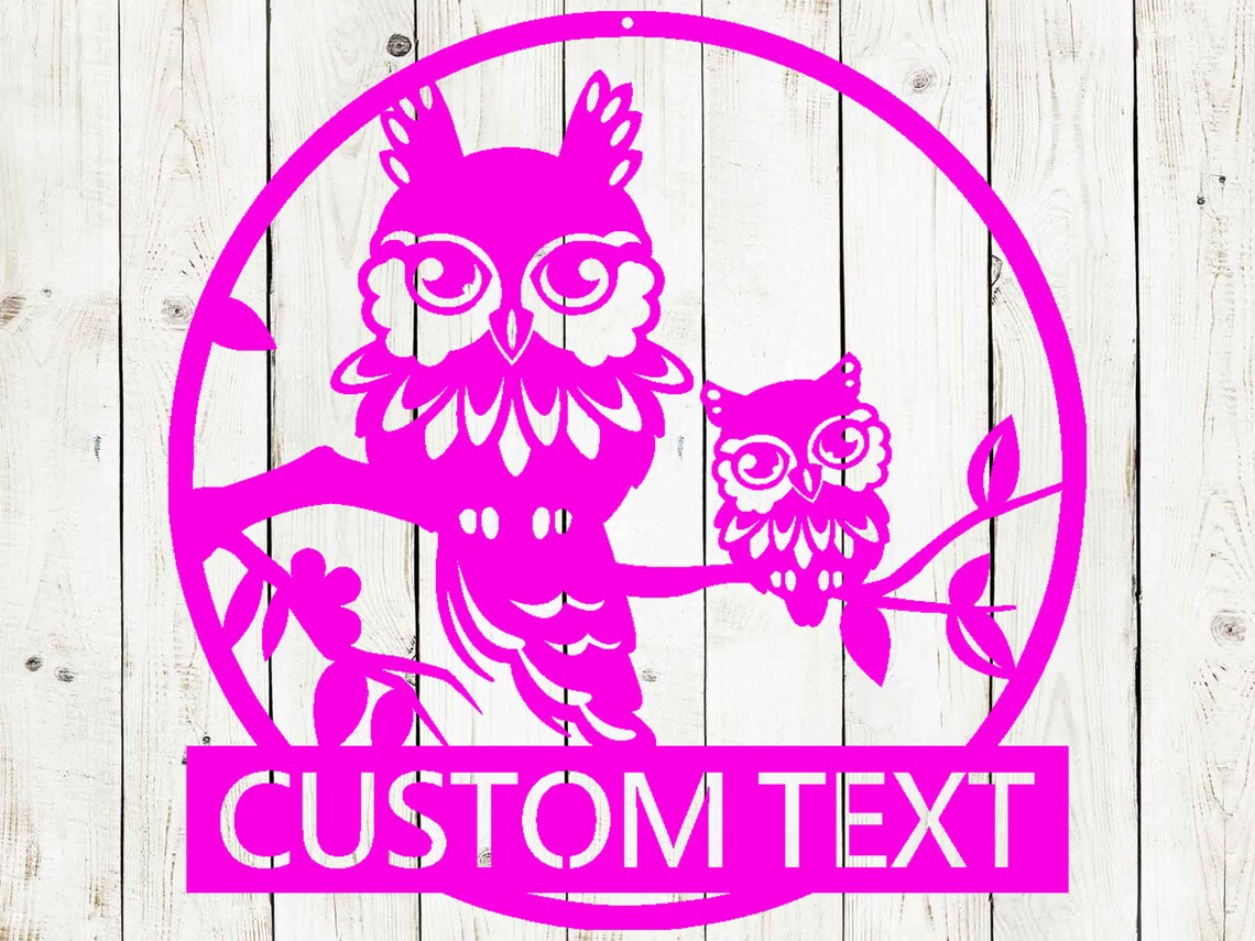 Owl Custom Name Sign Custom Sign Monogram Sign Wedding - Etsy