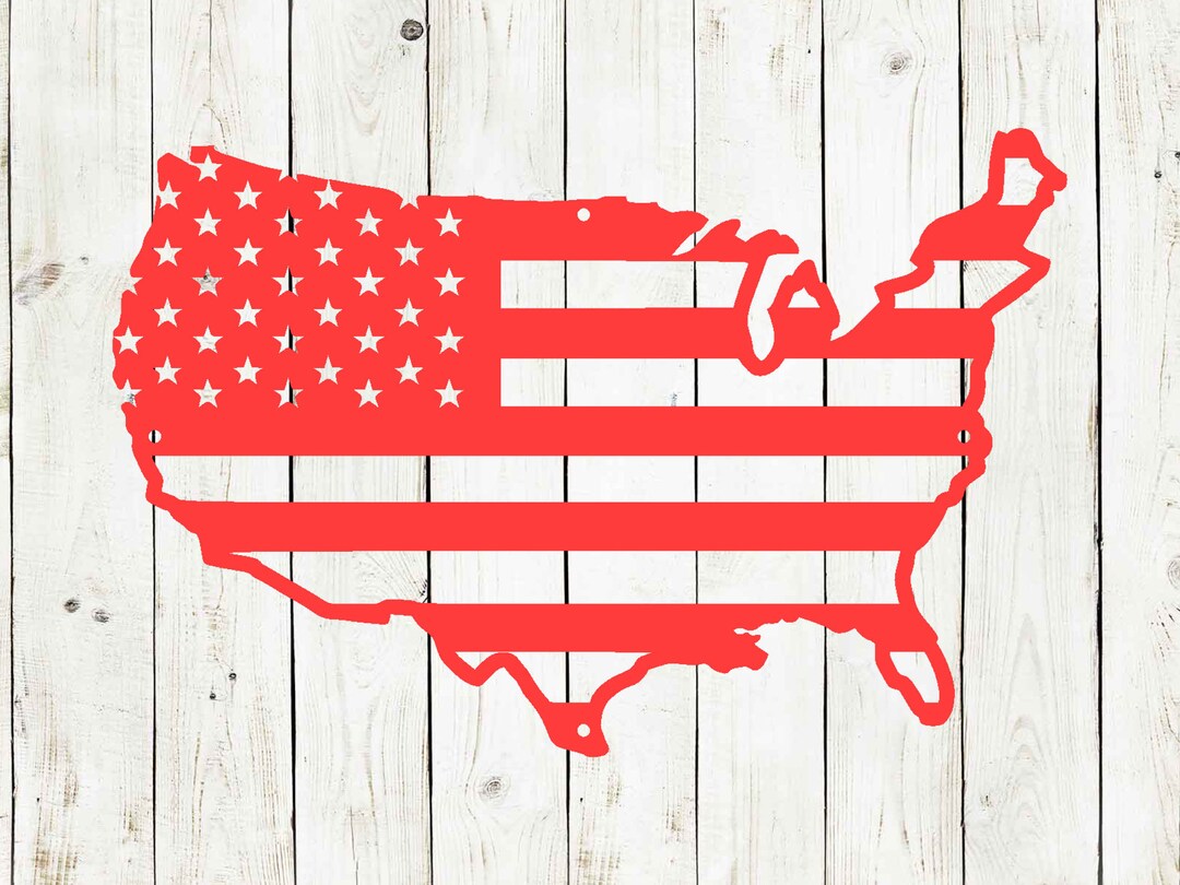 American Flag USA Decorative Metal Sign, USA, Metal Art, Metal Sign ...
