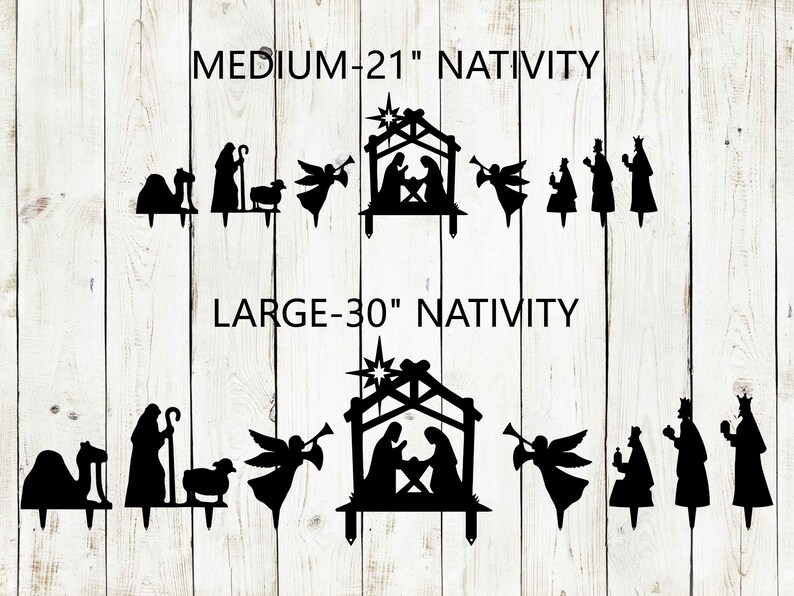 Nativity Set Metal Yard Sign, Nativity Set, Nativity Scene, Manger ...