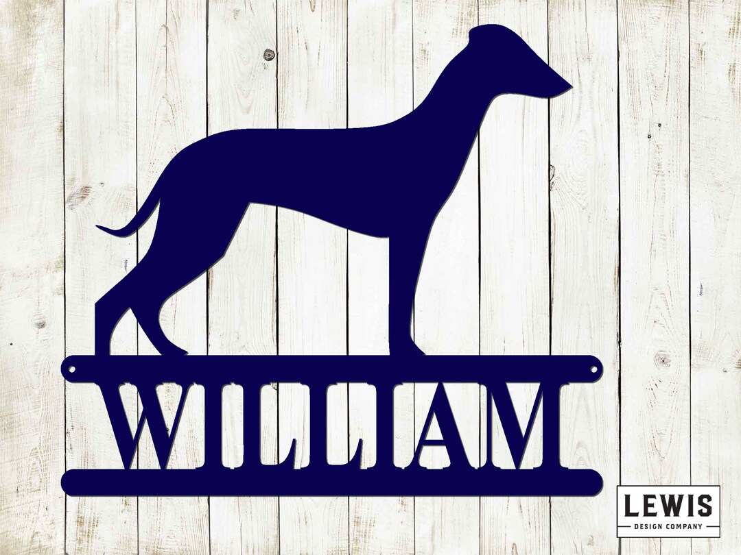 Whippet Wall Sign With Custom Name, Metal Sign, Whippet, Custom Metal ...