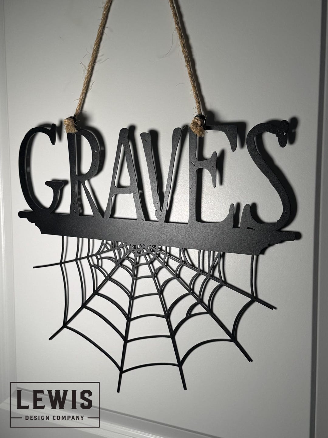 Custom Spider Web Door Hanger, Metal Halloween Sign - Etsy