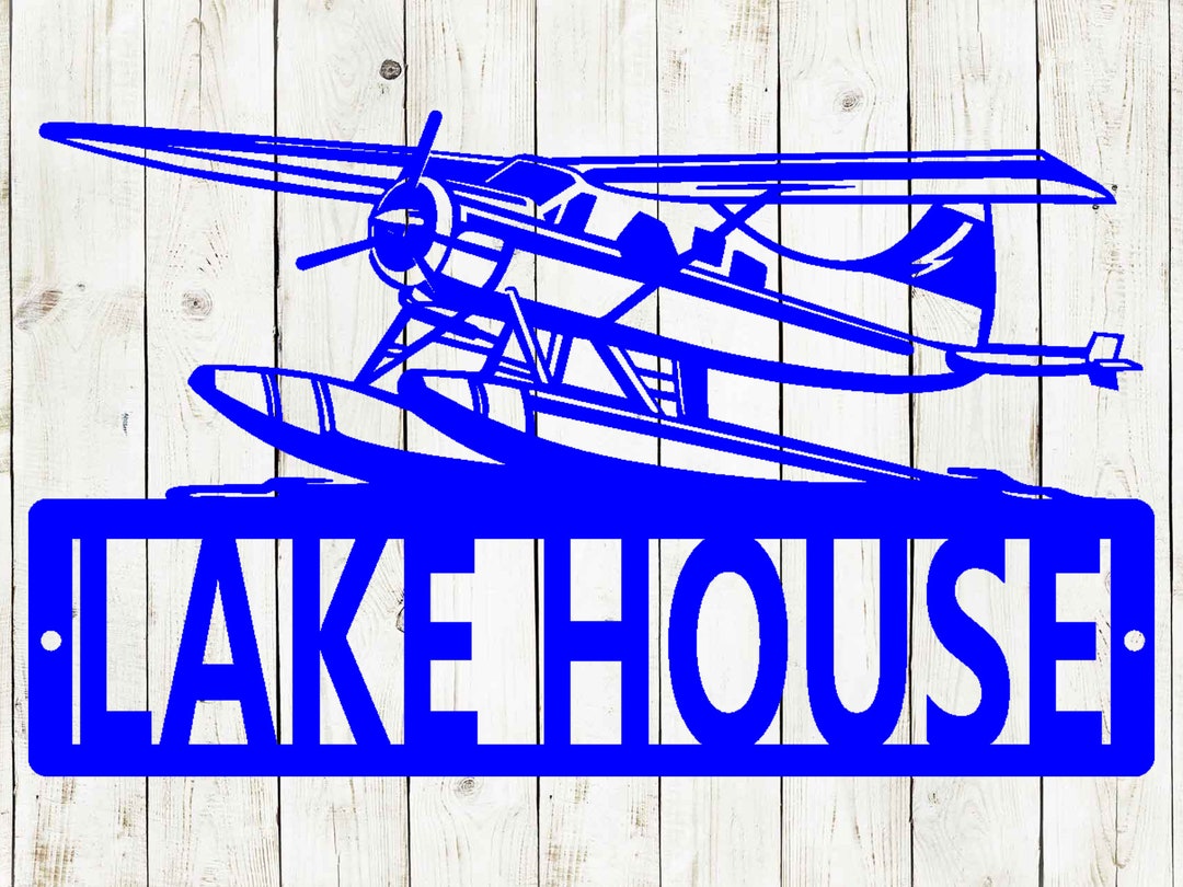 Airplane Custom Name Metal Sign, Float Plane, Lake Plane, Sea Base ...