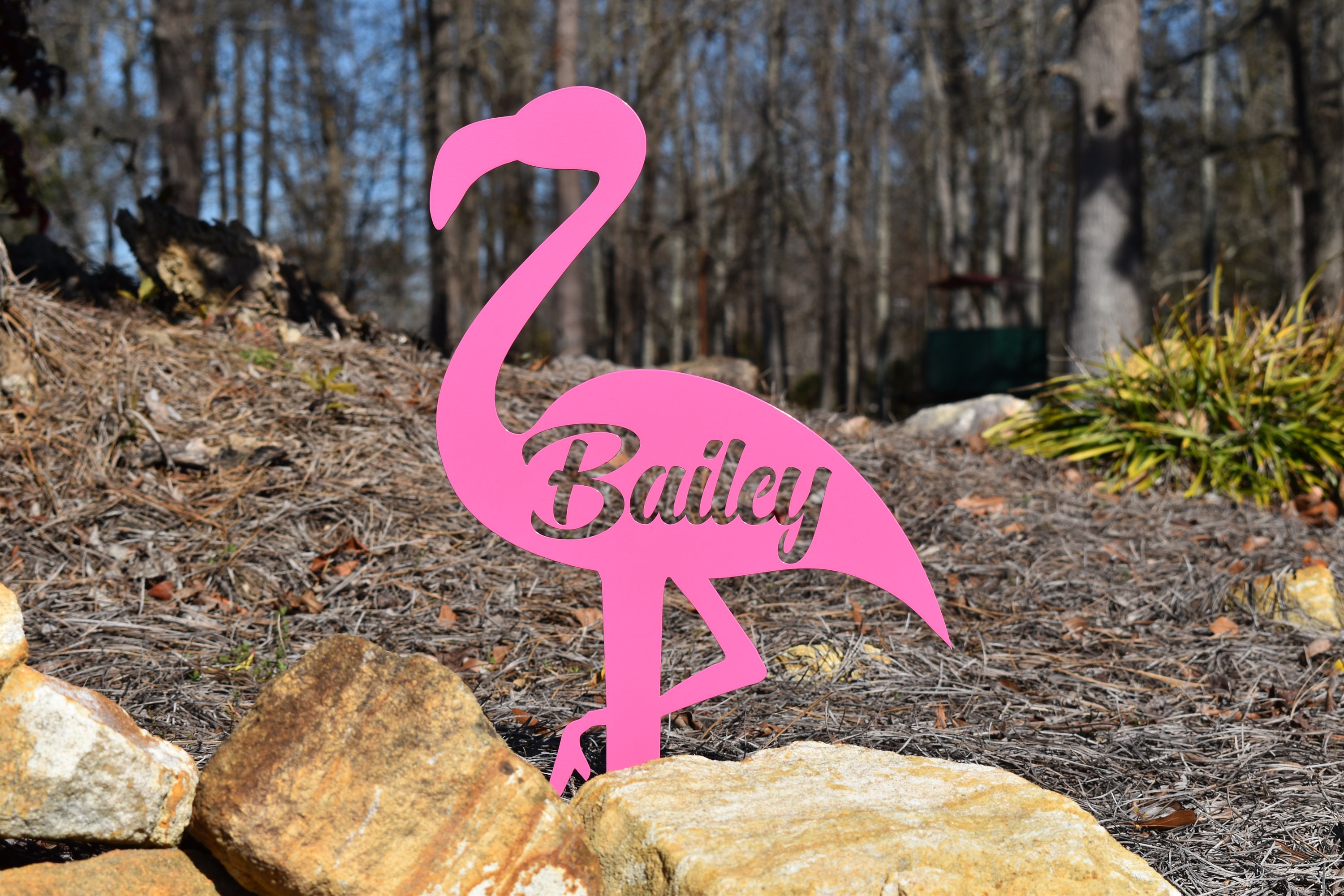 Custom Monogramed Flamingo Sign Metal Sign Beach Sign Beach | Etsy